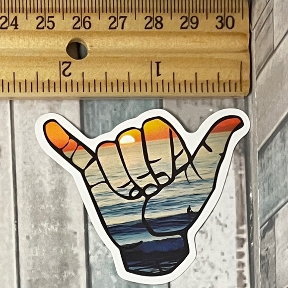 Office | 110 Shaka Brah Hawaiian Culture Surfing Reusable Vinyl Sticker ...